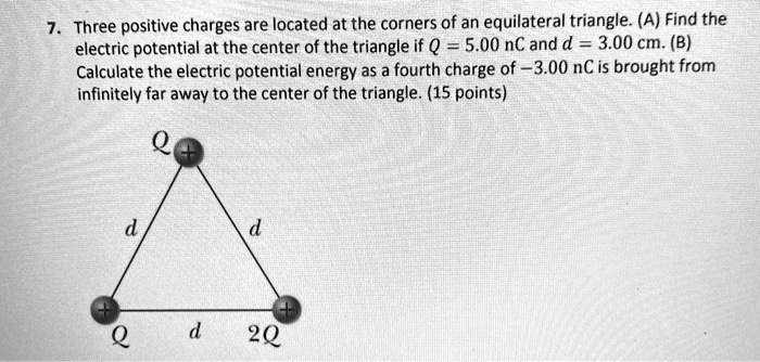SOLVED: Three positive charges are located at the corners of an ...
