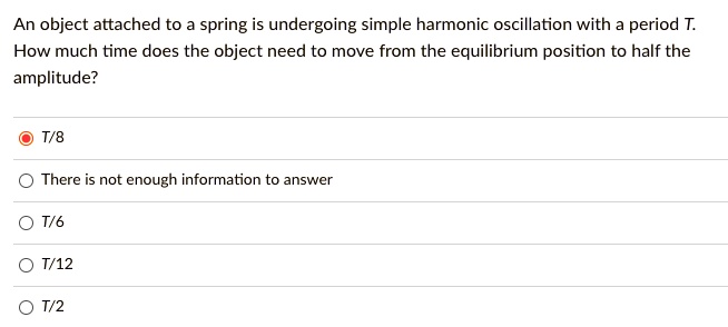 an object attached to spring is undergoing simple harmonic oscillation ...