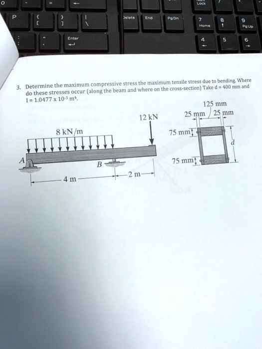 3. Determine the maximum compressive stress the maximum tensile stress ...