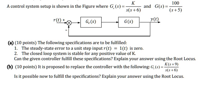 SOLVED: Text: A control system setup is shown in the Figure where G(s) = and G(s) = s(s + 6)(s+5 ...