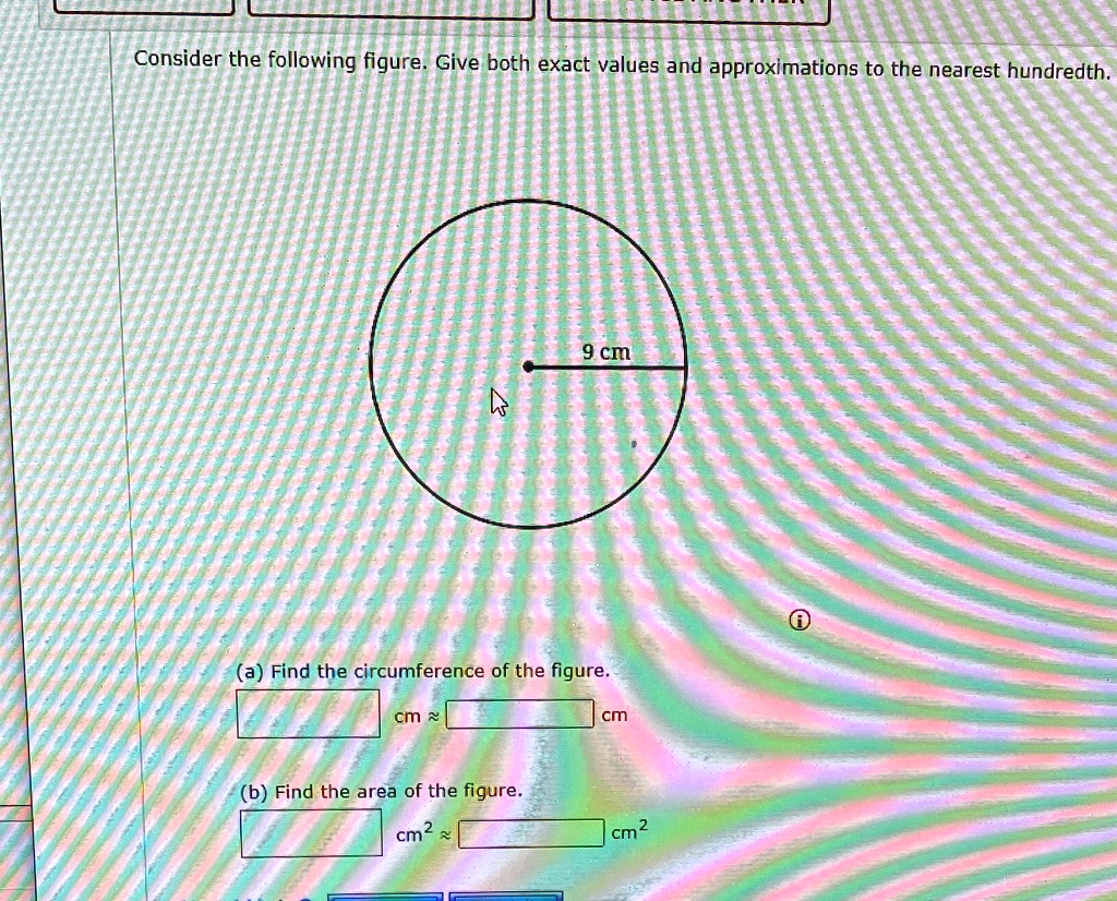 SOLVED: 'Consider the following figure Give both exact values and approximations to the nearest ...