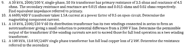 9 A 30 Kva 2000 200 V Single Phase 50 Hz Transformer Has Primary