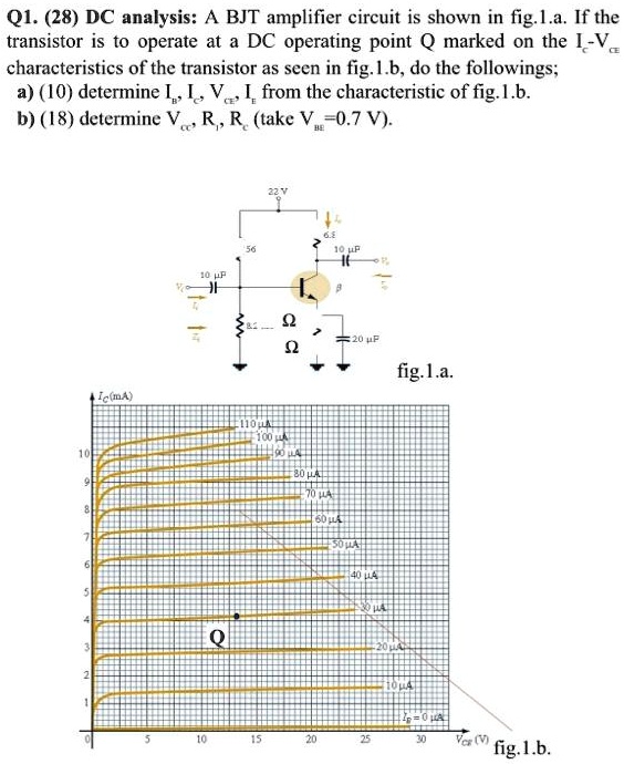 SOLVED: Texts: Q1.28 DC analysis: A BJT amplifier circuit is shown in ... SOLVED: Texts: Q1.28 DC analysis: A BJT amplifier circuit is shown in ...