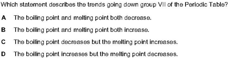 yo guys can you hep me which statement describes the trends going down ...