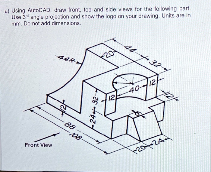 Answer the question, show detailed steps in AutoCAD, and attach the ...