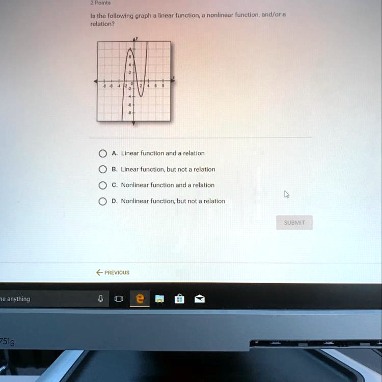 Solved Is The Following Graph A Linear Function A Nonlinear Function 6925