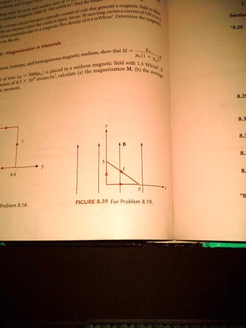 SOLVED: A triangular loop is placed in the x-z plane as shown in Figure 8.39. Assume a DC ...