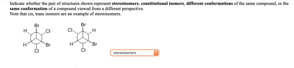 SOLVED: Indicate whether the pair of structures shown represent ...