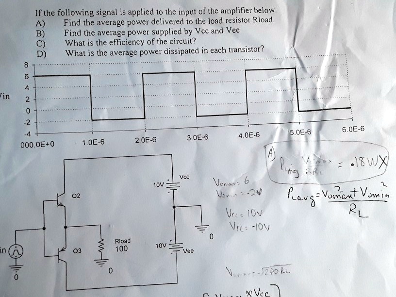 SOLVED: If the following signal is applied to the input of the ...