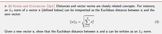 SOLVED:06 Norns and Distances [Zpc] Distances and vector norms are ...