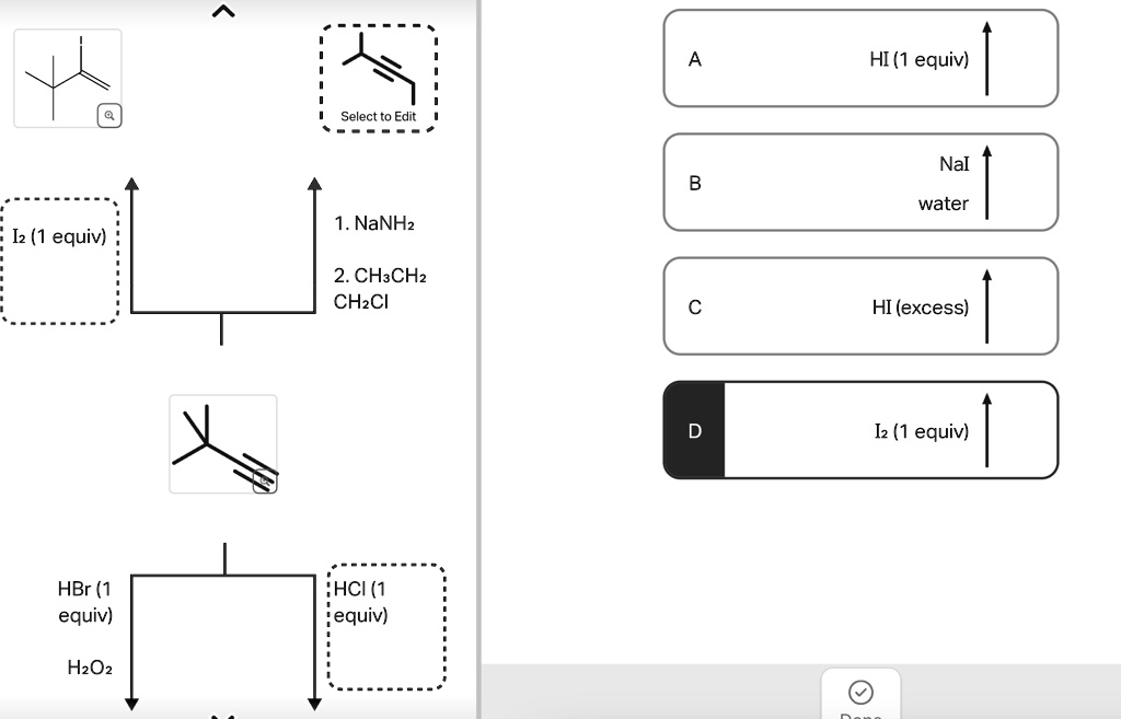 a common alkyne starting material is shown below predict the major ...