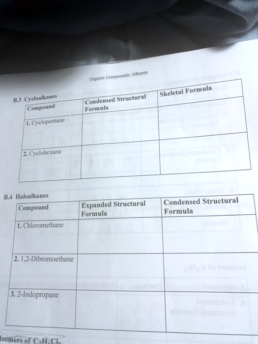 B.3 Cycloalkanes Compound 1. Cyclopentane Organic Compounds: Alkanes ...