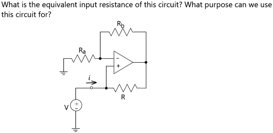 SOLVED: What is the equivalent input resistance of this circuit? What purpose can we use this ...