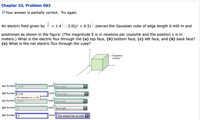 Solved Chapter 23 Problem 002 0your Answer Partially Correct Try