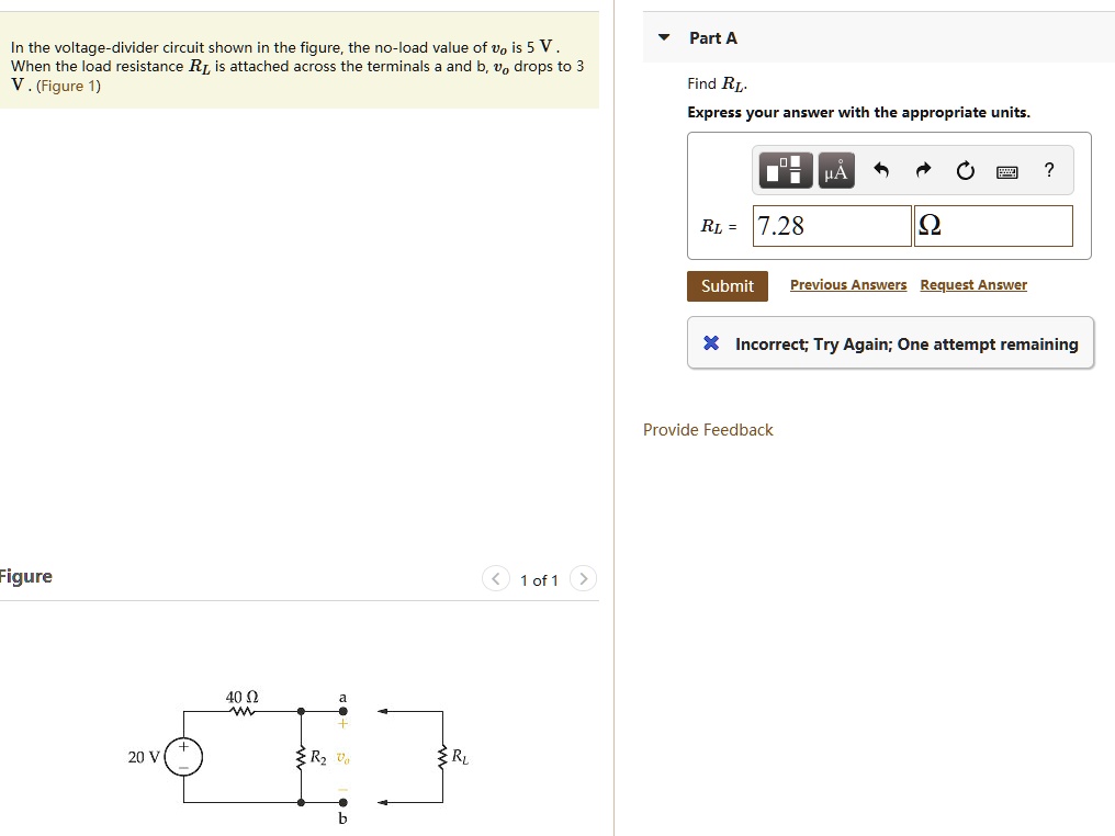 SOLVED: Part A In the voltage-divider circuit shown in the figure the ...