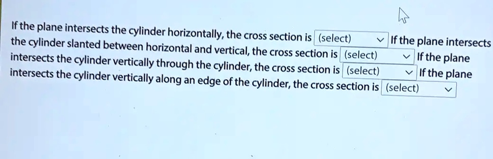 If the plane intersects the cylinder horizontally, the slanted cross ...