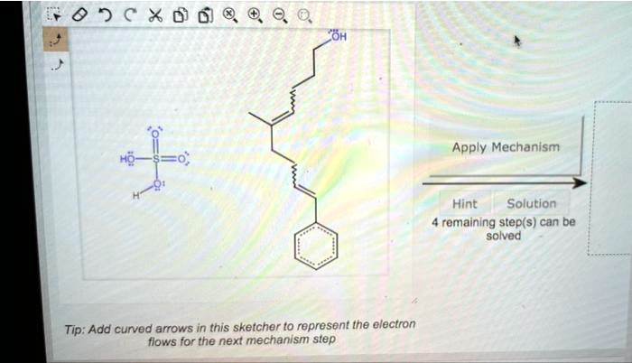xo apply mechanism hint solution 4 remaining stepscan be solved tipadd curved arrows in this ...