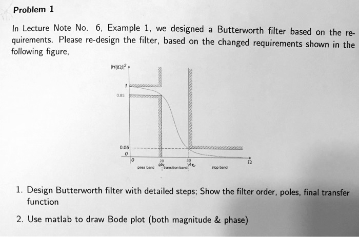 SOLVED: In Lecture Note No. 6, Example 1, we designed a Butterworth ...