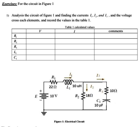 Exercises: For the circuit in Figure 1 1) Analysis the circuit of figure 1 and finding the ...