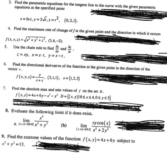 find he parametric equations for the tangent line to the equations at the specified point curve ...