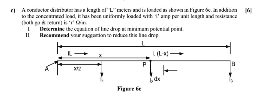 SOLVED: A conductor distributor has a length of "L" meters and is ...