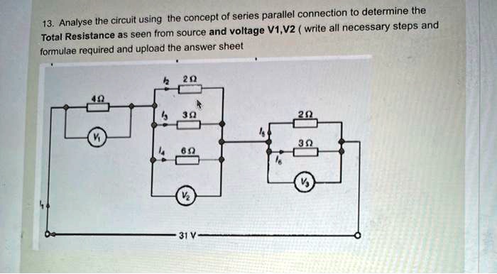handwriting the concept of series parallel connection to determine the ...