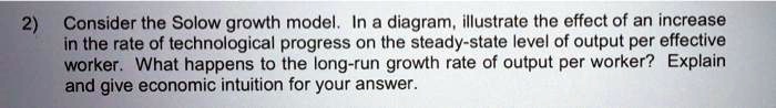 SOLVED: Consider the Solow growth model. In a diagram, illustrate the ...