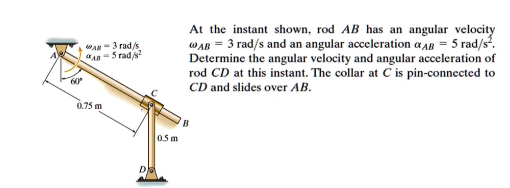 Solved Please Write In A Readable Text Sir At The Instant Shown Rod Ab Has An Angular