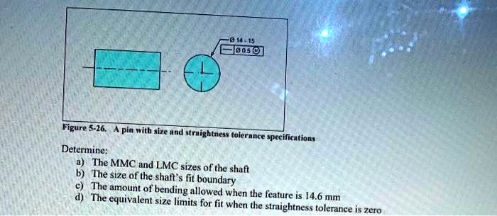 SOLVED: 314-15 50 Figure 5-26.A pin with size and straightness ...
