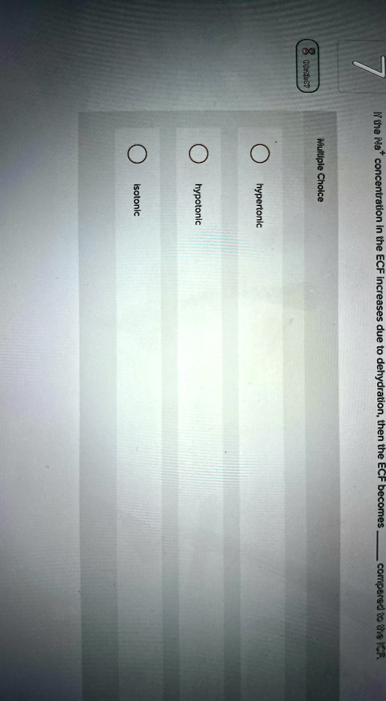 If the Na^(+) concentration in the ECF increases due to dehydration ...