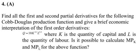SOLVED: Find all the first and second partial derivatives for the ...