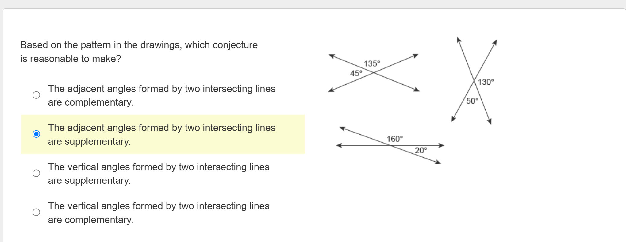 Based on the pattern in the drawings, which conjecture is reasonable to ...