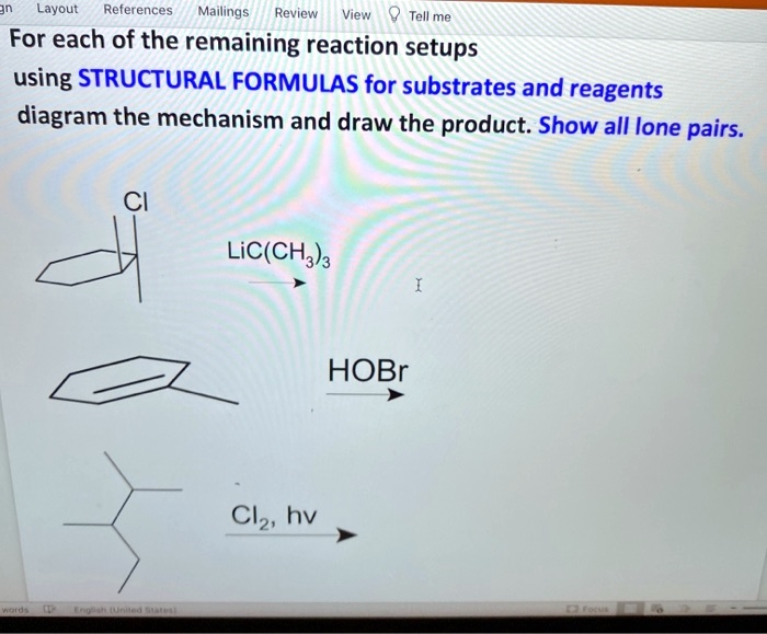 SOLVED: Text: Layout References Mailings Review View. Tell me, for each of the remaining ...