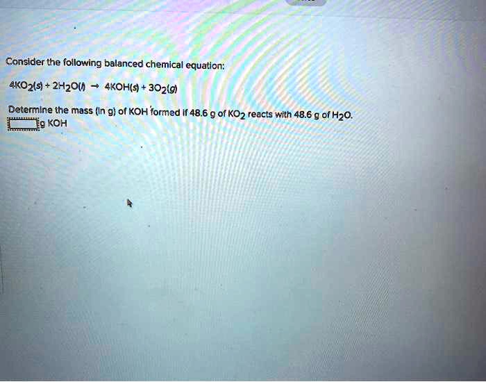SOLVED:Consider the following balanced chemical equation: akozls ...