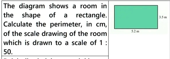 SOLVED: The diagram shows room in the shape of rectangle Calculate the ...