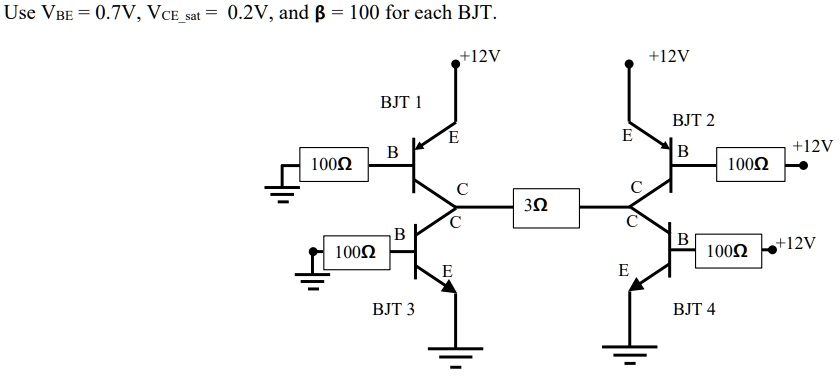 SOLVED: H-bridge, made using 4 BJTs, has to switch coils of stepper ...