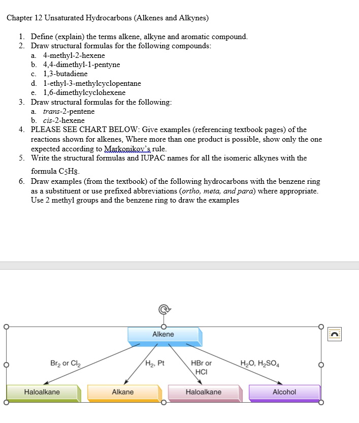 Texts: Chapter 12 Unsaturated Hydrocarbons (Alkenes and Alkynes) 1 ...