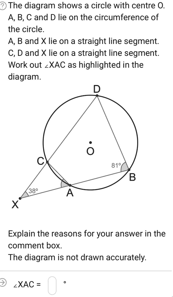 Solved The Diagram Shows A Circle With Center O A B C And D Lie On 5590