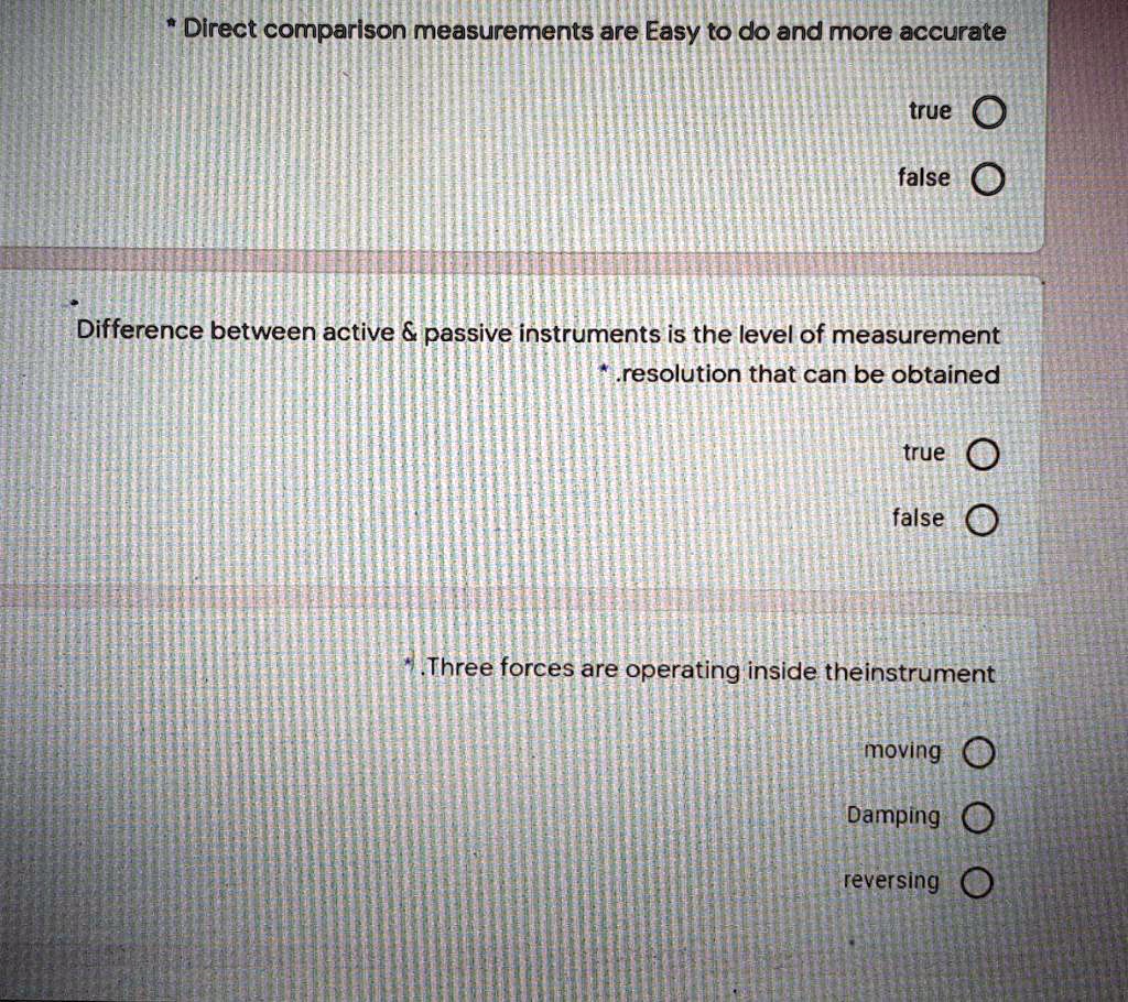 * Direct comparison measurements are Easy to do and more accurate true ...