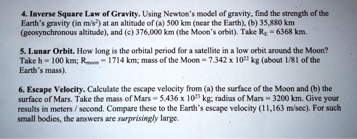 Inverse Square Law of Gravity. Using Newton model of … - SolvedLib