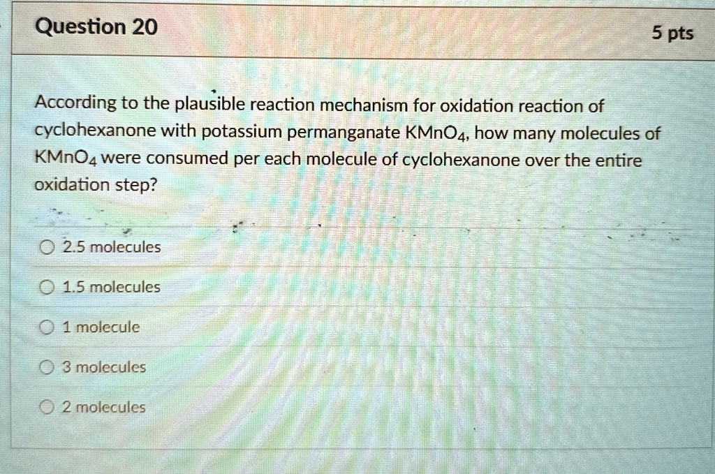 question 20 5 pts according to the plausible reaction mechanism for ...