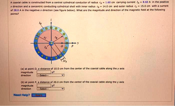 a coaxial cable is constructed from a central cylindrical conductor of ...
