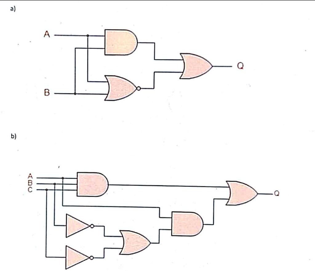 Solved 1 For The Below Circuits Write The Boolean Expression On The Output Of Each Gate And