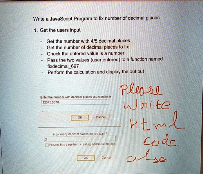 VIDEO solution: Write a JavaScript Program to fix the number of decimal ...