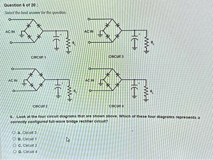question 6 of 20 acin acin h circuit 1 wh circuit 3 acin acin e wh ...