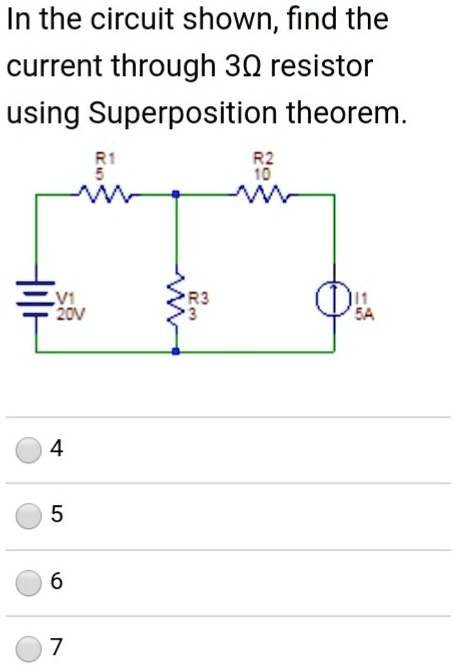 Solved In The Circuit Shown Find The Current Through The 3Ω Resistor