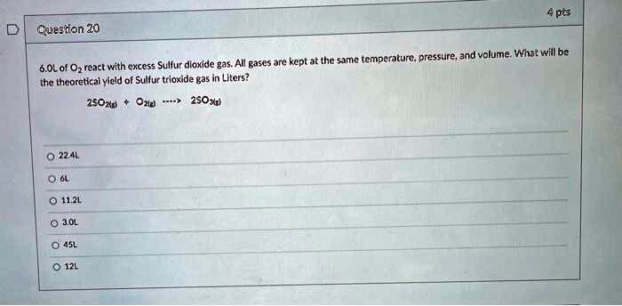 SOLVED: pts Question Z0 sme temperature, pressure, and volume: What ... SOLVED: pts Question Z0 sme temperature, pressure, and volume: What ...