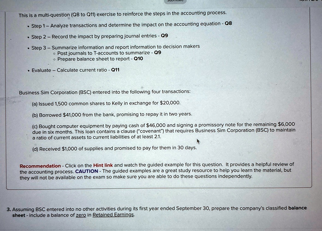[GET ANSWER] this is a multi question q8 to q11 exercise to reinforce ...