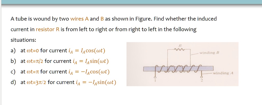 A tube is wound by two wires A and B as shown in Figure. Find whether ...
