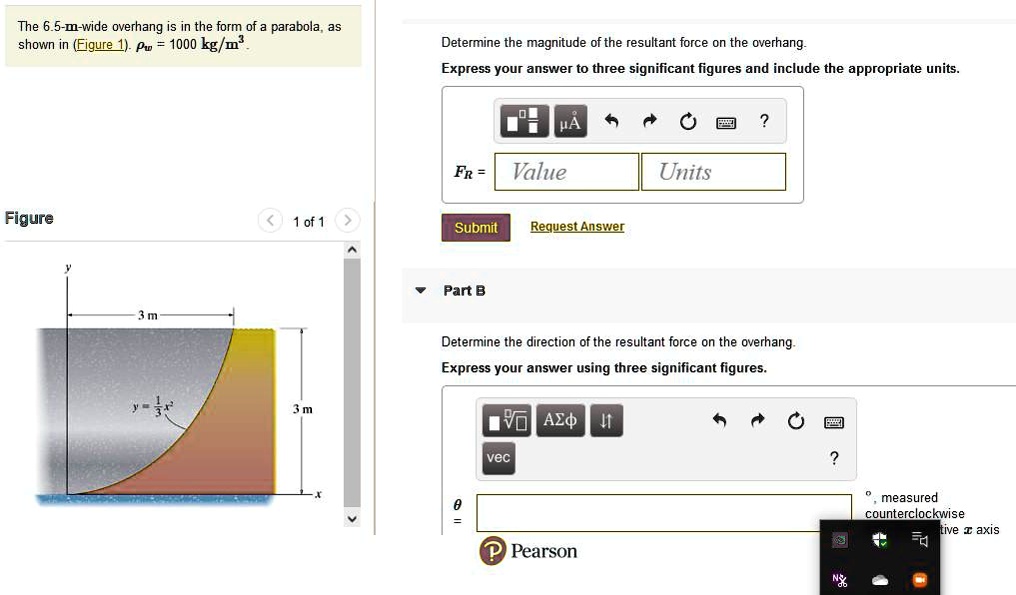 The 5-m-wide overhang is in the form of a parabola shown in Figure 1 ...